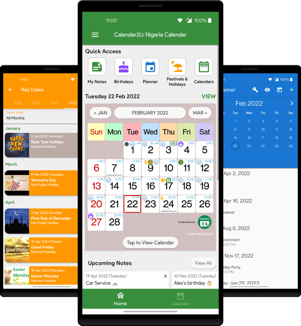 Nigeria Calendar - Calendar2U