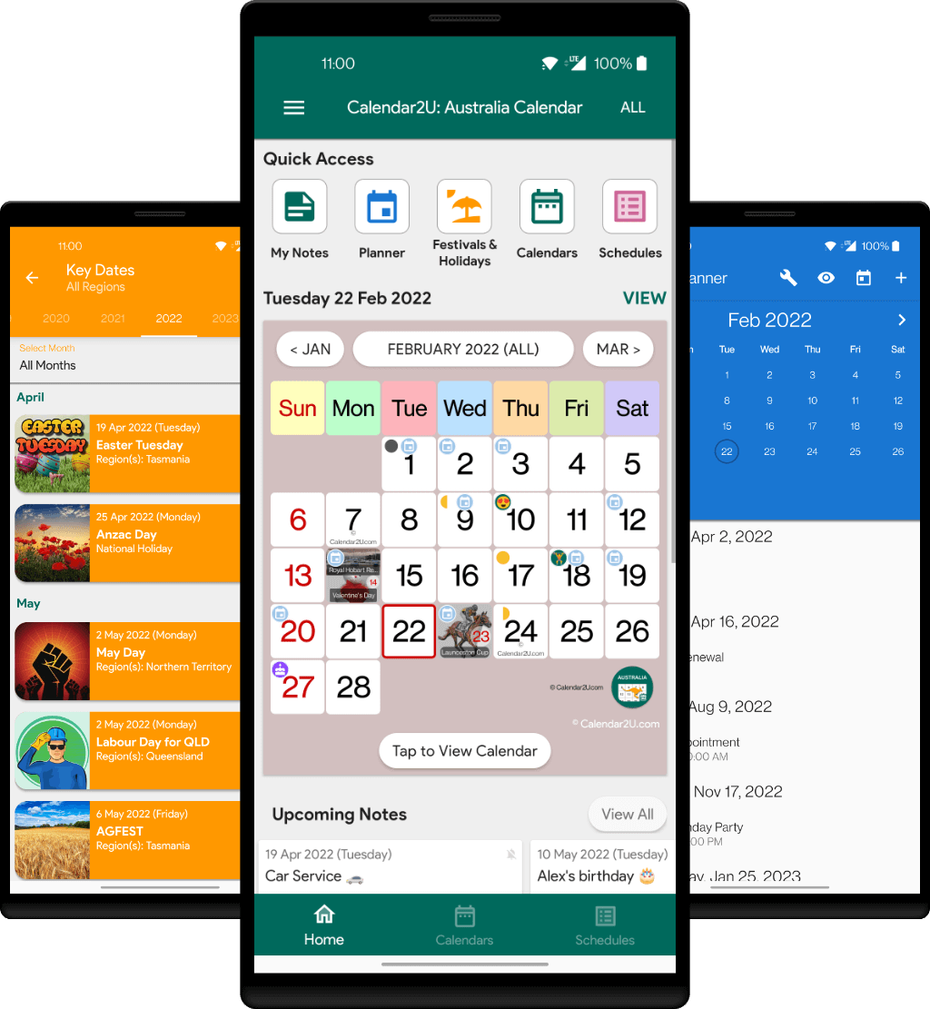 Australia Calendar - Calendar2U